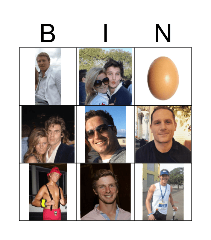 Ex-Boyfriend Bingo Card