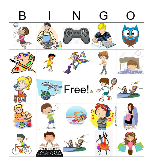 ACTIVITIES Bingo Card