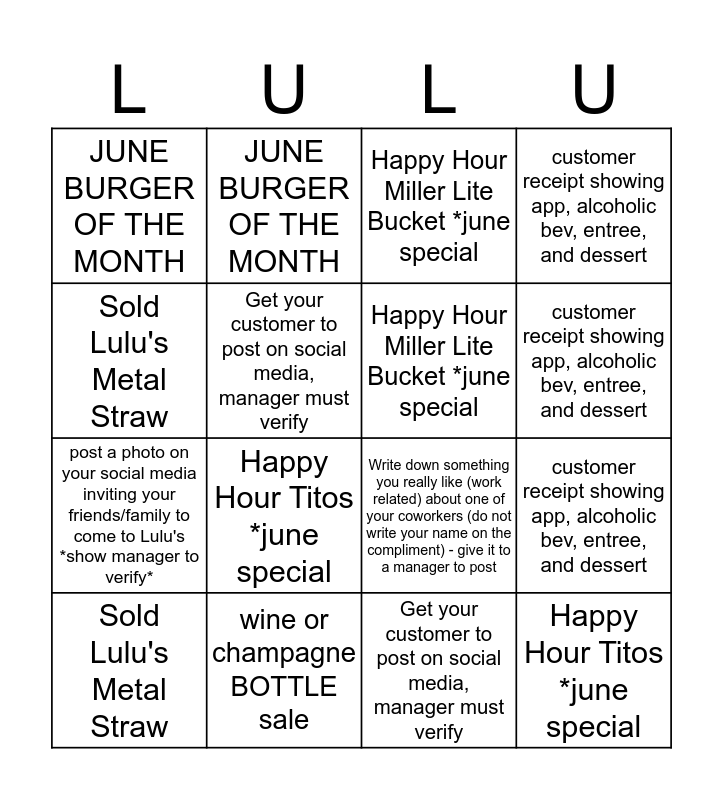 LULU'S LUNCH/DINNER SERVER/BARTENDER *if you work breakfast also you ...