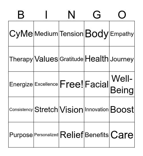 ME Bingo Card