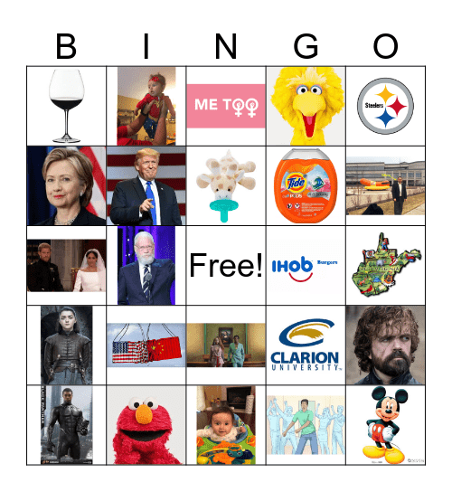 Franny's First Birthday Bingo Card