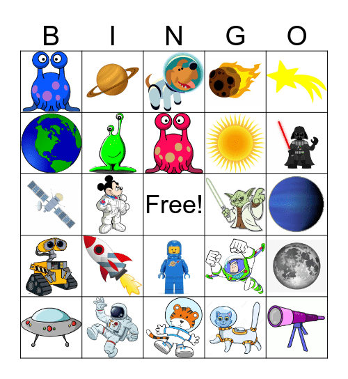 Space Bingo Card