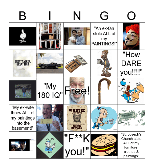 Nick Mancuso SCAM ARTIST Bingo! Bingo Card