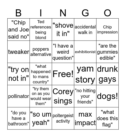 FULL KIT Bingo Card