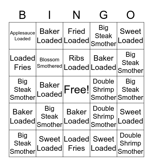 Smothers & Loads Bingo Card