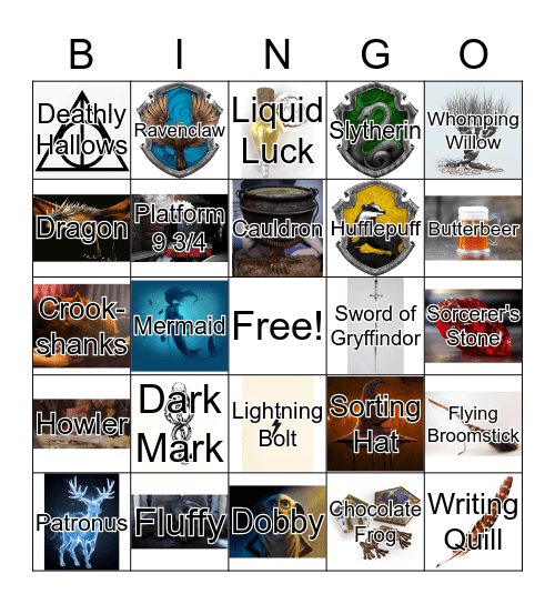 Harry Potter Bingo Card