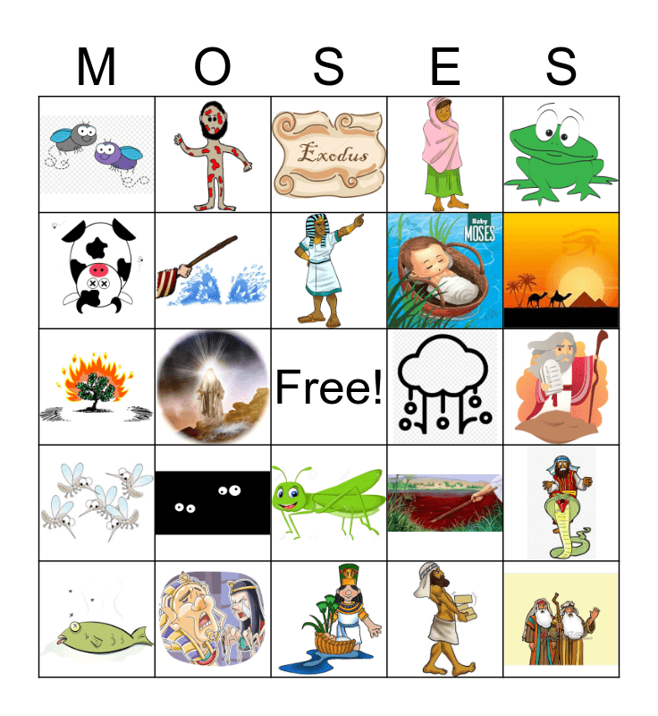 Moses Bingo Card
