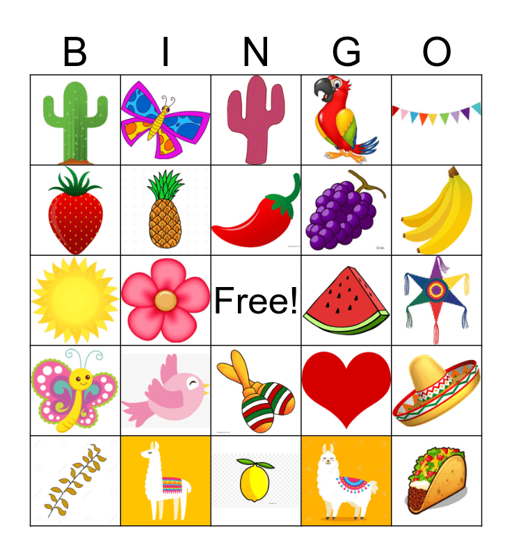 Llama Bingo!!! Bingo Card