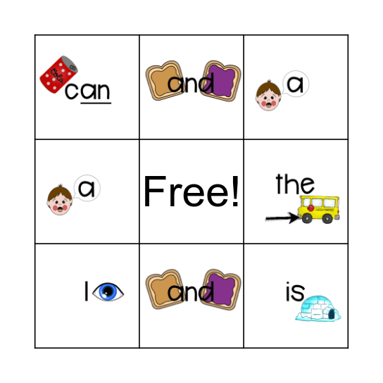 1st 9 Weeks Sight Words Bingo Card