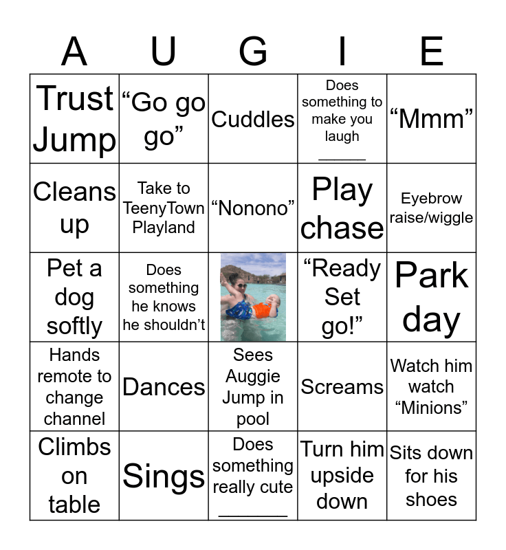 August Bingo 2019 Bingo Card