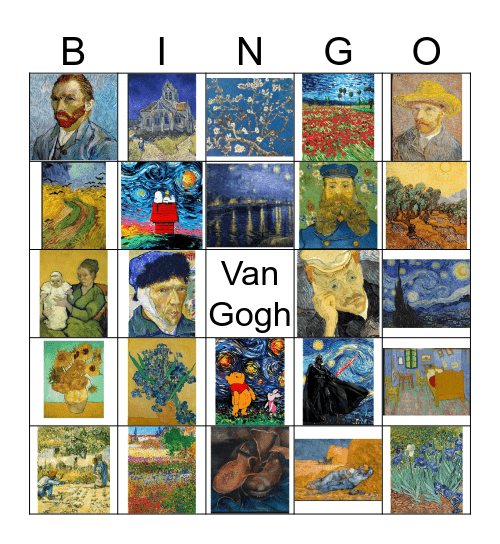 Van Gogh Bingo Card