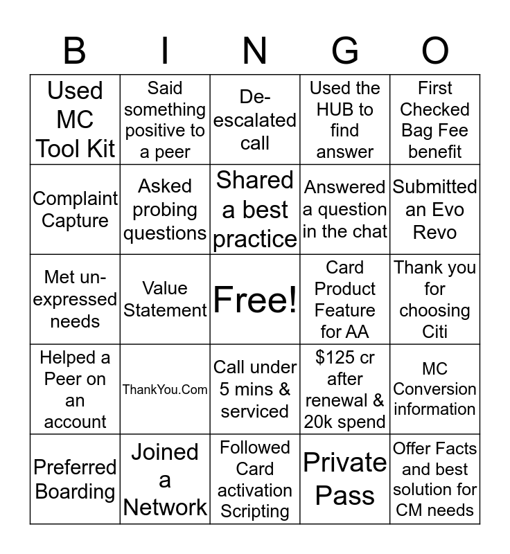 Benefit's BINGO Card