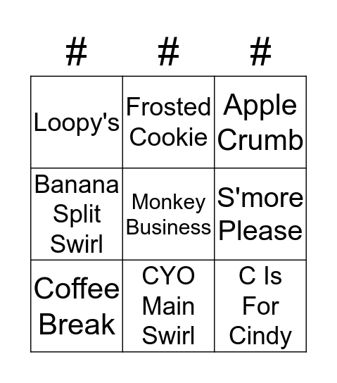 Signature Swirl Bingo Card