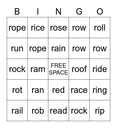 R Word Cards
