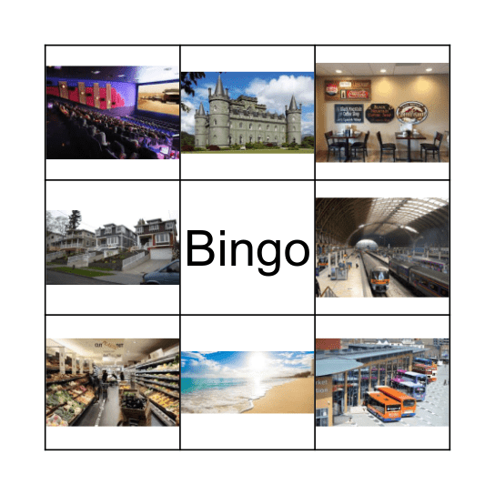 Places Bingo Card