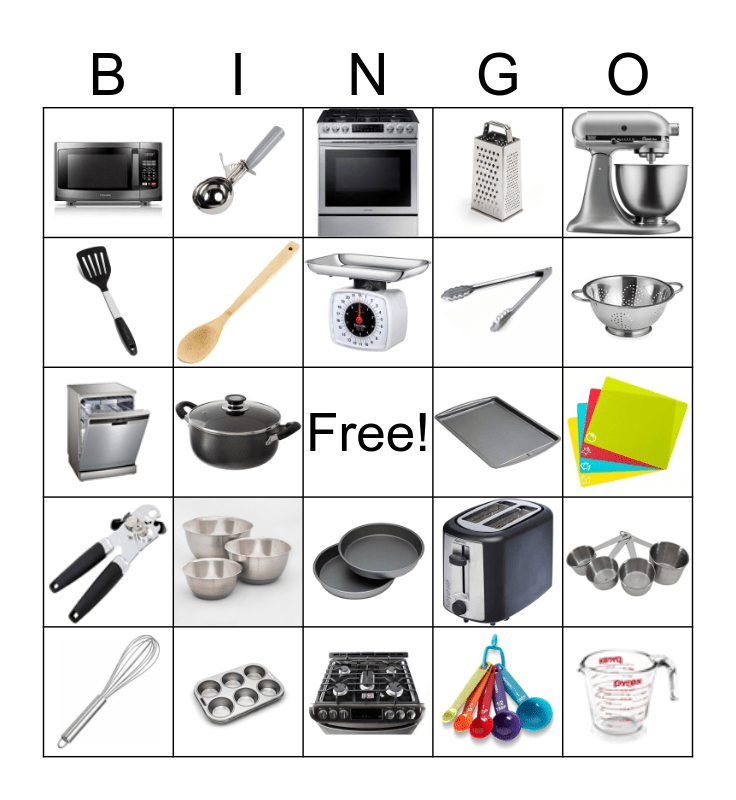 Kitchen Tools BINGO Card