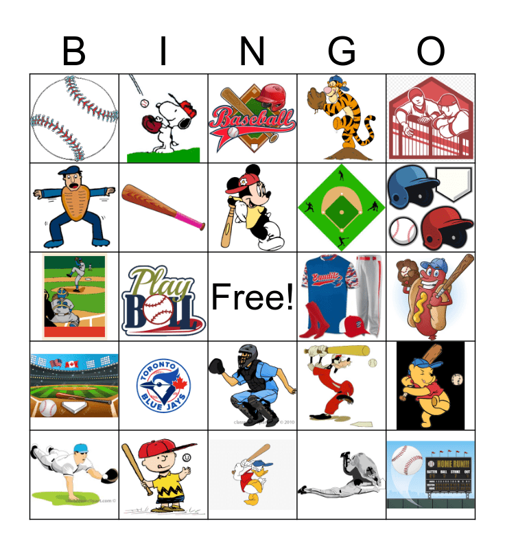 Baseball Bingo Card