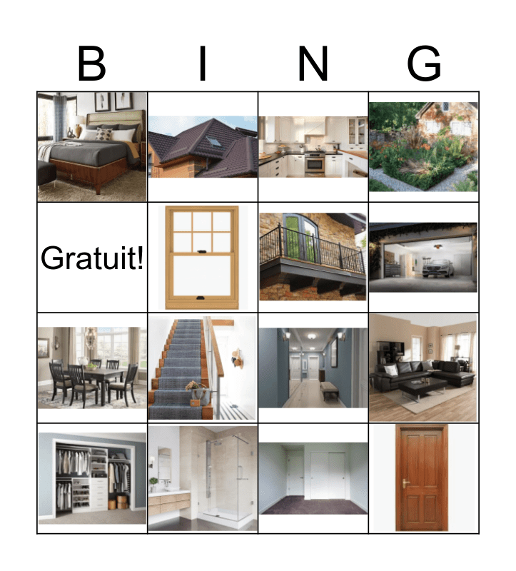 La Maison Bingo Card