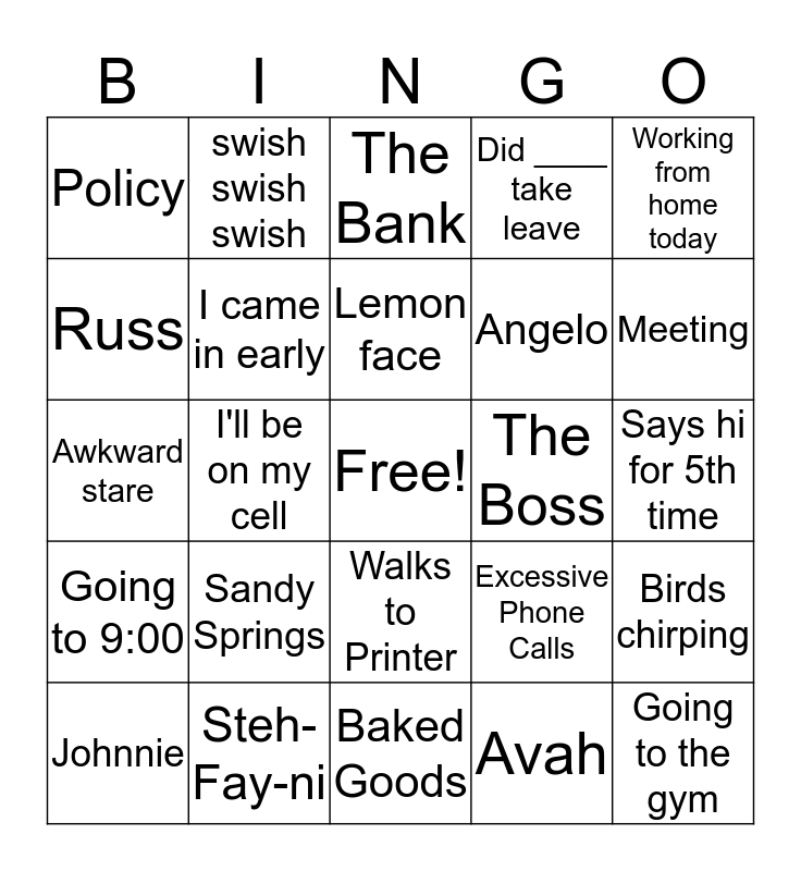 Ultimate Bingo Card