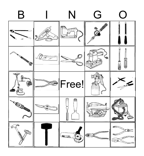KVSW Lessons Hand Tools & Small Power Tools Bingo Card