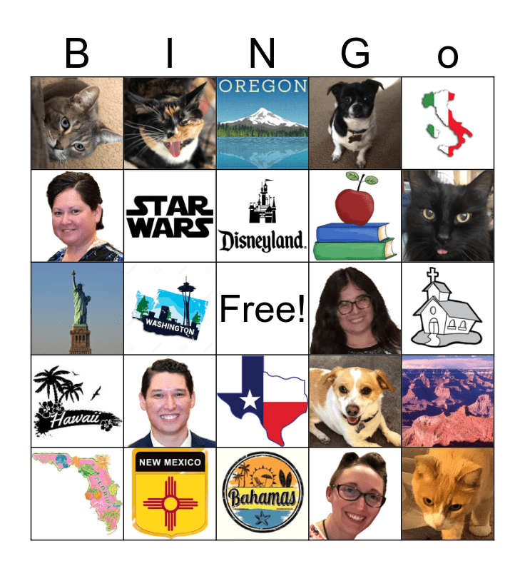 Jeanie Bingo Card