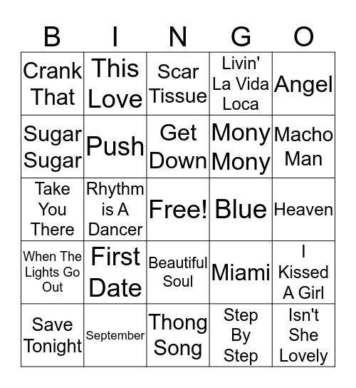 RNR Bingo Card
