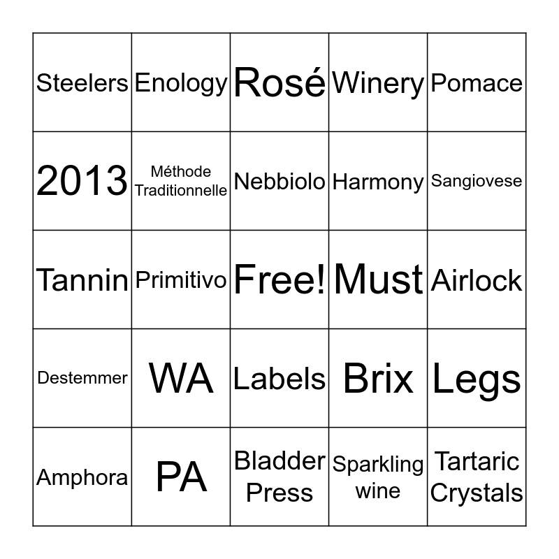 Dolio Potluck Bingo Card