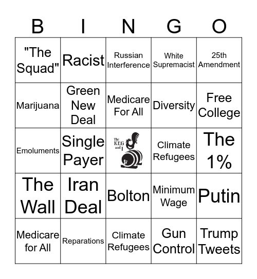 2020 Dem Debate #3 Bingo Card
