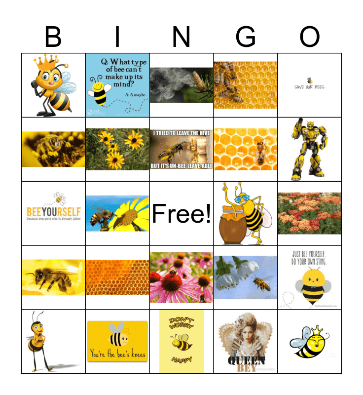 Bee-ngo! Bingo Card