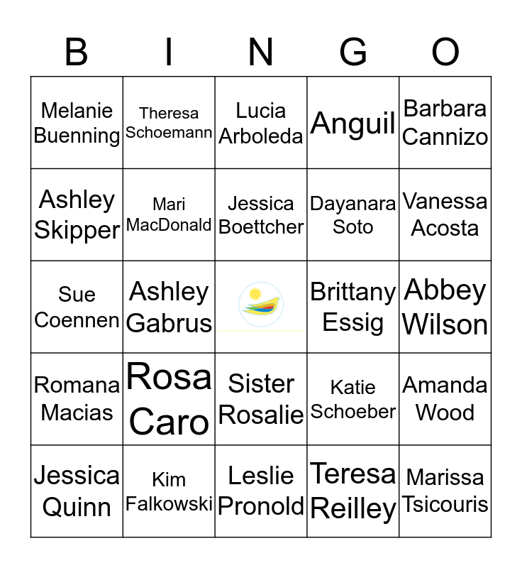 SJA - EXCELLENCE TEAM! Bingo Card