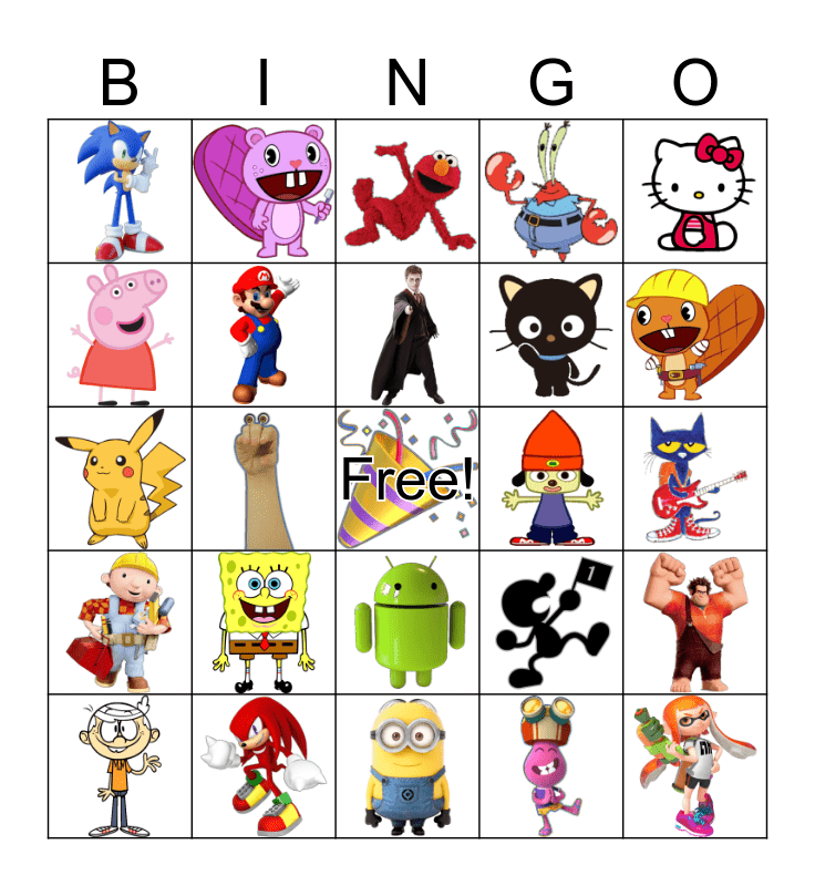 Pop Culture Bingo Card
