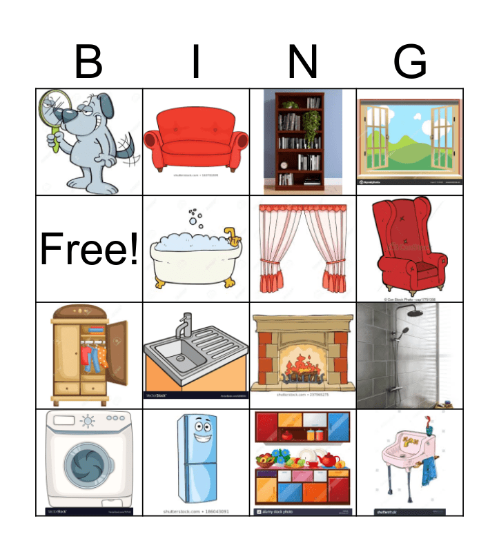 Furniture Bingo Card