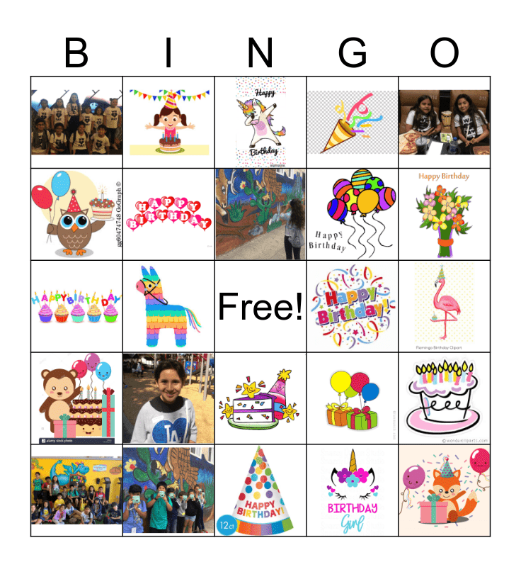 Happy Birthday! Bingo Card