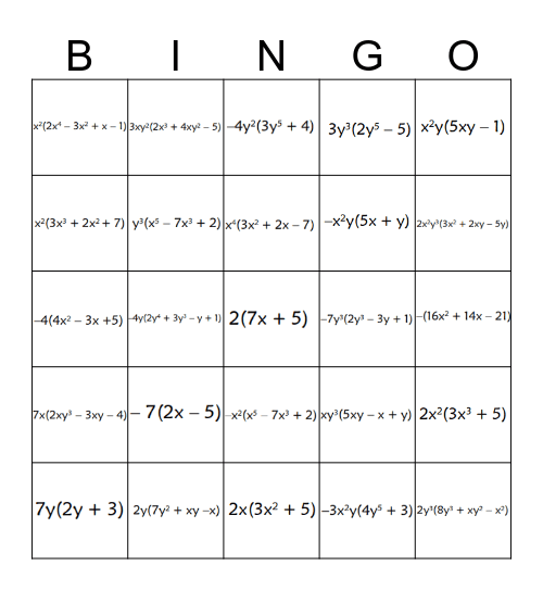 GCF BINGO Card