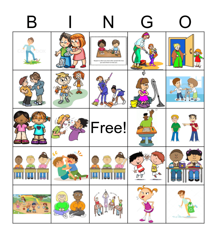 Respect vs Disrespect Bingo Card