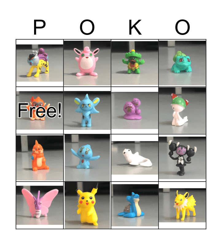 POKO Bingo Card