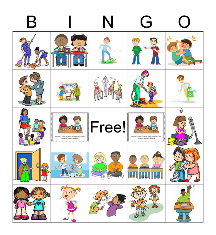 Respect Bingo Card
