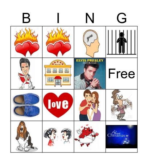 Elvis Bingo Card