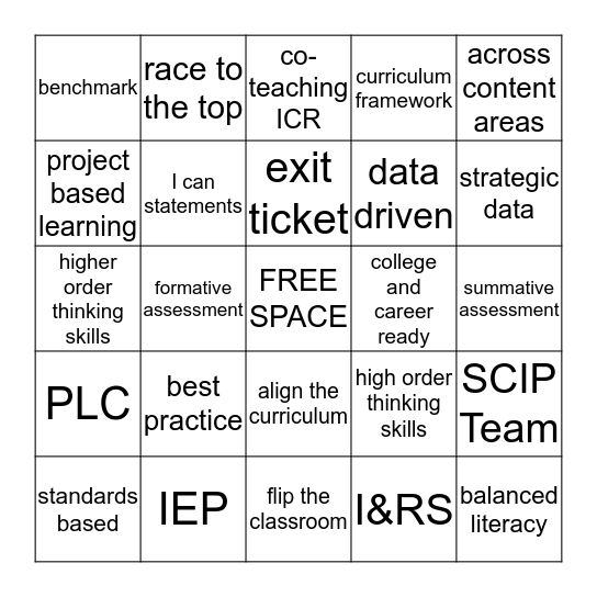 Buzzword Bingo Card