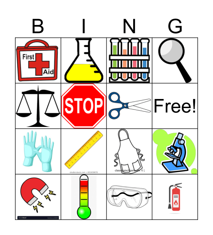 Lab Safety Bingo Card