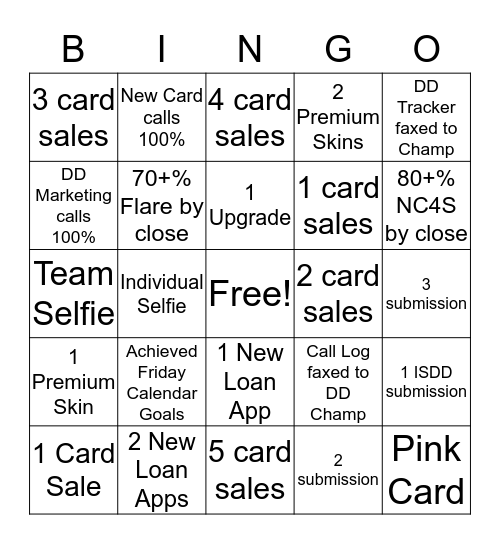 Finally Friday Bingo Card