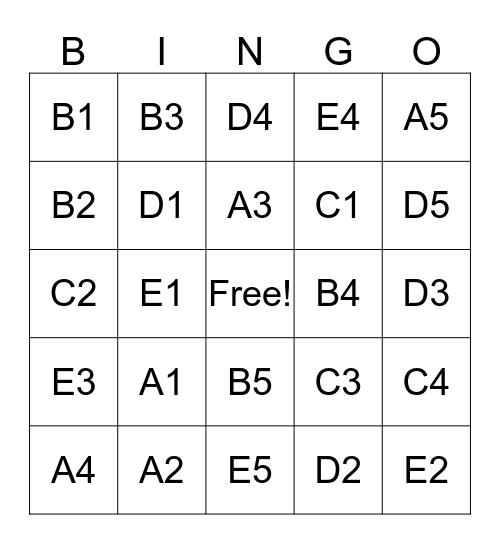 Pick Bingo :) Bingo Card