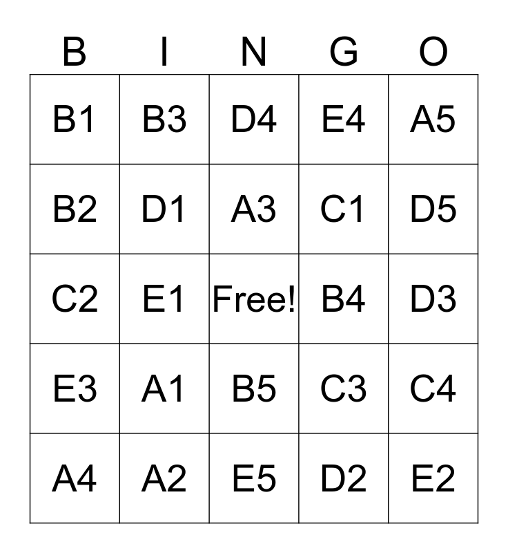 Pick Bingo :) Bingo Card