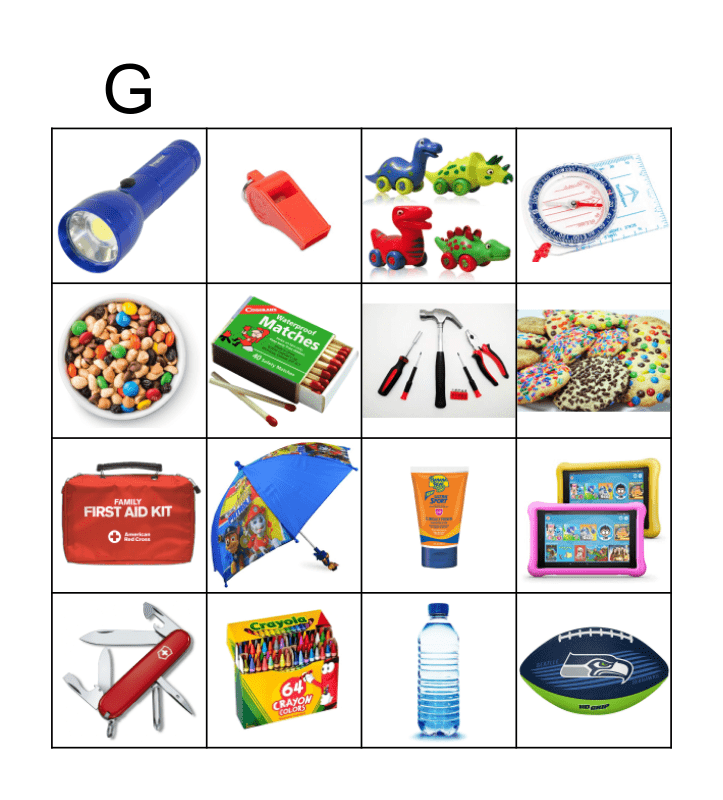 Six Essentials Bingo Card