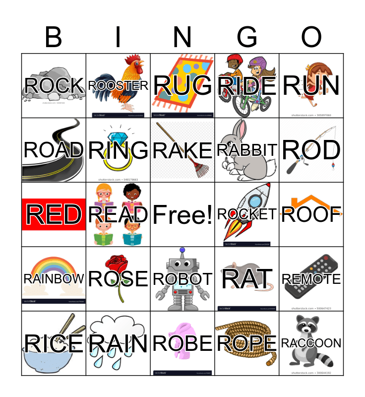 initial /r/ Bingo Card