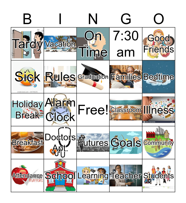 Attendance Bingo Card