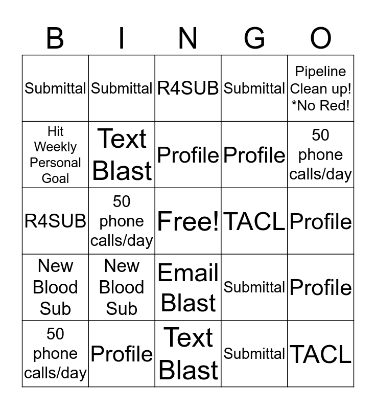 Team Bell Bingo! Bingo Card