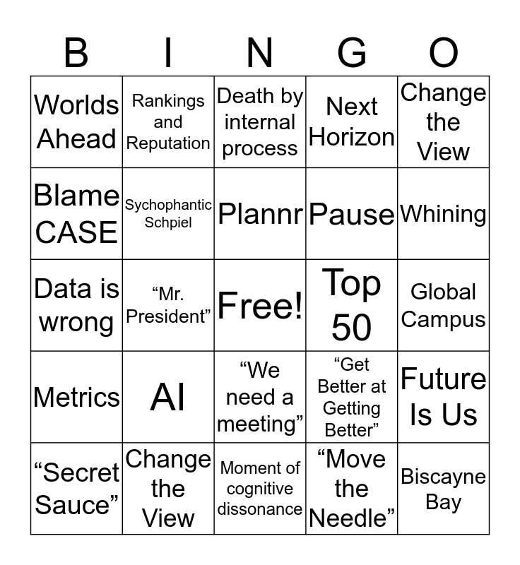ComPASS Bingo Card