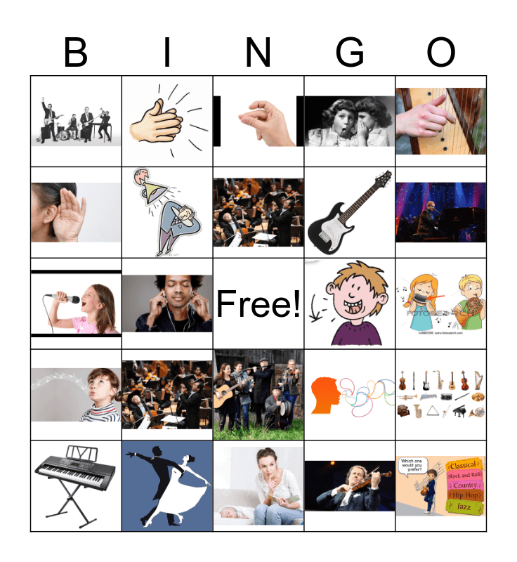 MUSIC Bingo Card