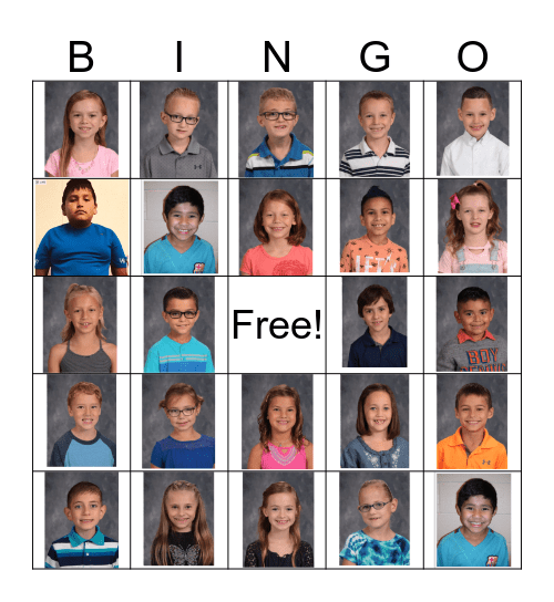 Classroom Bingo Card